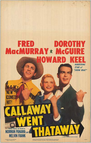 Callaway Went Thataway (1951) - Fred MacMurray Colorized Version DVD ...